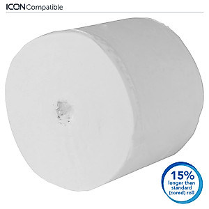 Scott Professional Essential Coreless High-Capacity Standard Roll Bulk Toilet Paper (07001), 2-Ply, White (36 Rolls of 800 Sheets, 28,800 Sheet Total)