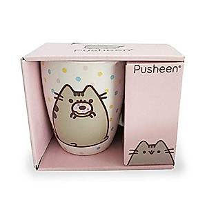 Pusheen by Our Name is Mud “Donut” Stoneware Coffee Mug, Pink, 12 oz.