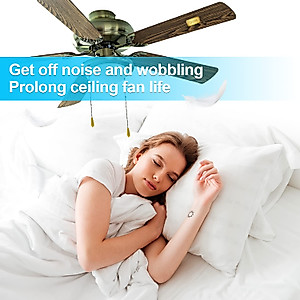 HFYHWT 20PCS Ceiling Fan Balancing Kit, 5 Sets High Calibration Blade Balance Tool Including 5 Pcs Resilient Clips and 15 Pcs Metal Self-Adhesive 3G Weight