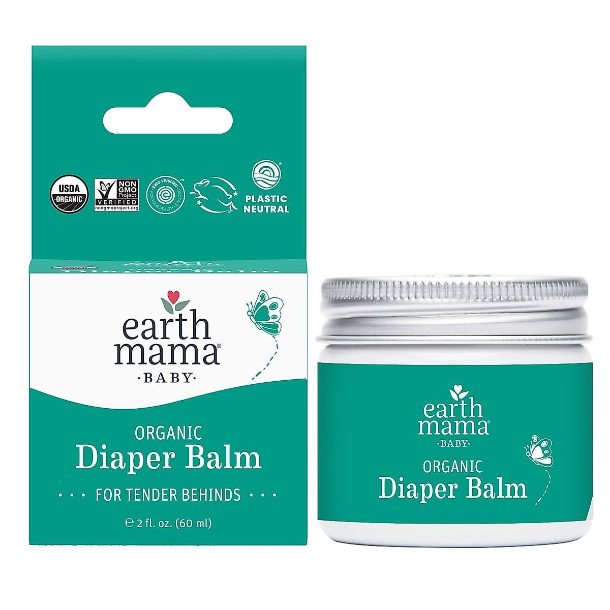Earth Mama Nipple Butter™ & Diaper Balm | Nipple Cream & Organic Skincare for Baby | Breastfeeding & Postpartum Essentials Bundle