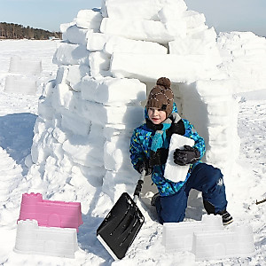 Qiuyanbo Snow Fort Building Block,Snowball Maker Clip,Snow Brick Maker and Sand Castle Mold,Perfect Outdoor Play Snow or Sand Toys for Kids and Adults with Gift Box (6 PCS)