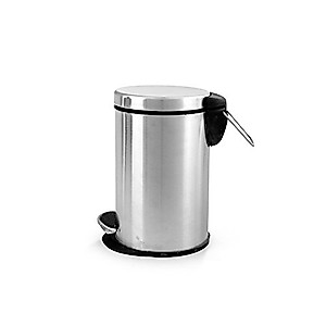 King International 1.3 Gallon Step Bathroom Trash Can, bathroom garbage can, bathroom trash can with lid Inside Removable Bucket, 7''X10'', bathroom accessories set, Wastebasket, Garbage Container Bin