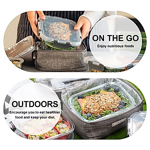 Glass Food Storage Containers with Lids Airtight，Glass Meal Prep Containers for Lunch Food Storage with Lids，Glass Food Container Set，Glass Lunch Box for Kitchen，BPA Free（20 Pieces）