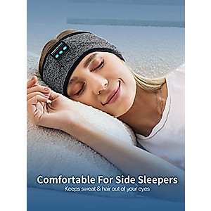 Sleep Headphones Headband Headphones, 10+ Hours Play Time with Stereo HD Hi Fi Speakers, Sports Headband Built in Speakers Perfect for Workout,Running,Yoga,Travel,Insomnia