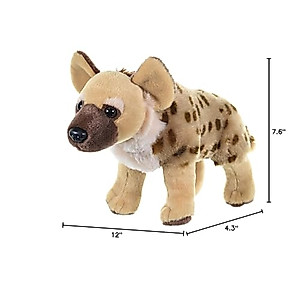Wild Republic Hyena Stuffed Animal, Plush Toy, Gifts for Kids, Cuddlekins 12", Multicolor (12240)