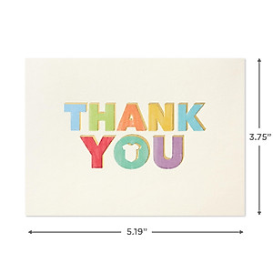 Hallmark Baby Shower Thank You Notes (40 Blank Cards with Envelopes) Gender Neutral, Rainbow Onesie
