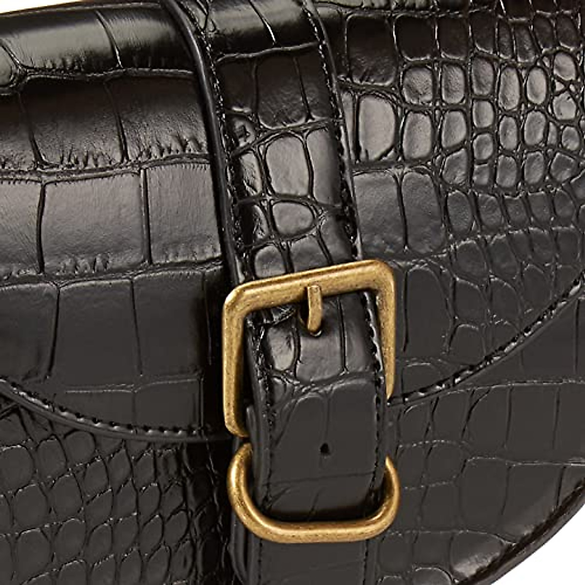 The Drop Women's Helen Saddle Crossbody Bag Black, One Size
