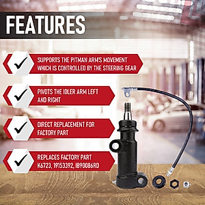 Replacement Steering Idler Arm Bracket, Compatible with Chevy, GMC and Hummer Vehicles - 1999-2018 - Escalade, Silverado 1500, Suburban 2500, Tahoe, Sierra 3500, Yukon XL 1500, H2 - Replaces K6723