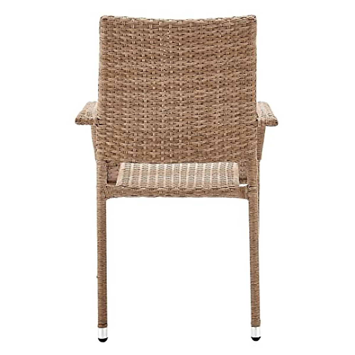 Manhattan Comfort Genoa Patio Dining Armchair, Set of 2, Nature Tan Weave
