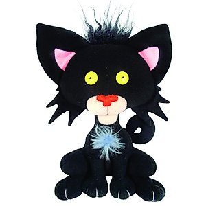 MerryMakers Bad Kitty Soft Plush Black Cat Stuffed Animal Toy, 8-Inch, from Nick Bruel's Bad Kitty book series by MerryMakers