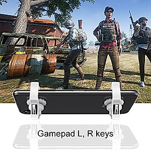 Wusteg 2Pairs PUBG Mobile Game Trigger,Controller Triggers with L1R1 Game Controller Joysticks Trigger Shooter Sensitive Aim & Fire Keys Buttons PUBG/Knives Out/Rules of Survival All Smartphone