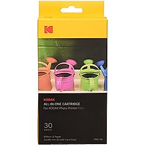 Kodak Mini Photo Printer Cartridge PMC - All-in-One Paper & Color Ink Cartridge Refill - 30 Pack (Compatible ONLY with Original MINI Printer, NOT Mini2, Mini Shot)