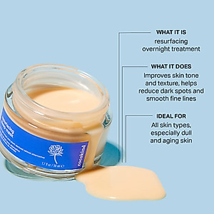 Cocokind Resurfacing Sleep Mask, Retinol Alternative Face Mask and Night Cream with Bakuchiol, Jojoba Oil, and Squalane