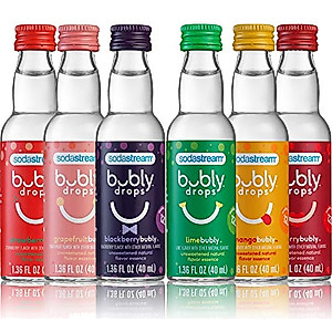 sodastream Bubly Drops 6 Flavor, Original Variety Pack, 1.36 Fl Oz ( Pack of 6)