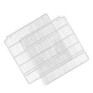 ORIKOOL Set of 2, 24 1/2" x 24" Commercial Freezer and Refrigerator Replacement Shelves, Epoxy-Coated Gray Steel Wire Shelves for Left and Right Sections, Fits Double-Door Freezers