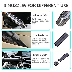 Soarzis Handheld Vacuum Cleaner Cordless, Portable Wet Dry Vacuum Dusbuster 8000pa Strong Suction, Rechargeable Mini Vacuum Cordless for Car Home Carpet Office Pet Hair Cleaning