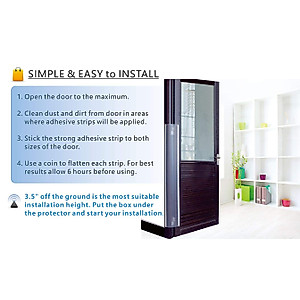 2 PCS AILUOQI Door Jam Shield Finger Pinch Guard for Baby Proofing, Kids, Hinge Cover Pinch Guard for 90 & 180 Degree Doors Frame & Baby Gate. 47.2" H, 6.7" W. 2 Pieces Set