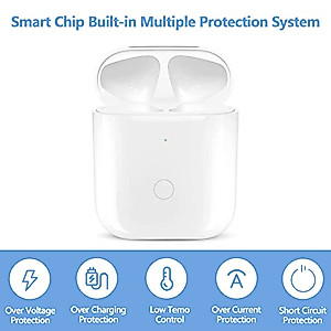 Wireless Charging Case Compatible with AirPods 1 2 Generation Charging Case Replacement Charger Case Cover for Airpods 1 2 Gen with Bluetooth Pairing Sync Button Quick-Pairing Button (No Earbuds) K1