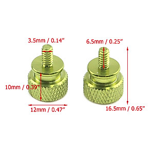 Coshar 10Pcs 6#-32 Computer Case Thumbscrews M3.5 Anodized Aluminum Screws Threaded Knurled Head Thumbscrew for Desktop Computer Cover Hard Drives Slots DIY - Green
