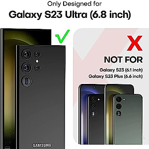 TAURI 5-in-1 for Samsung Galaxy S23 Ultra Case Clear, [Not Yellowing] with 2 TPU Film Screen Protector + 2 Camera Lens Protector, [Military Grade Drop Protection] Shockproof Slim for S23 Ultra Case
