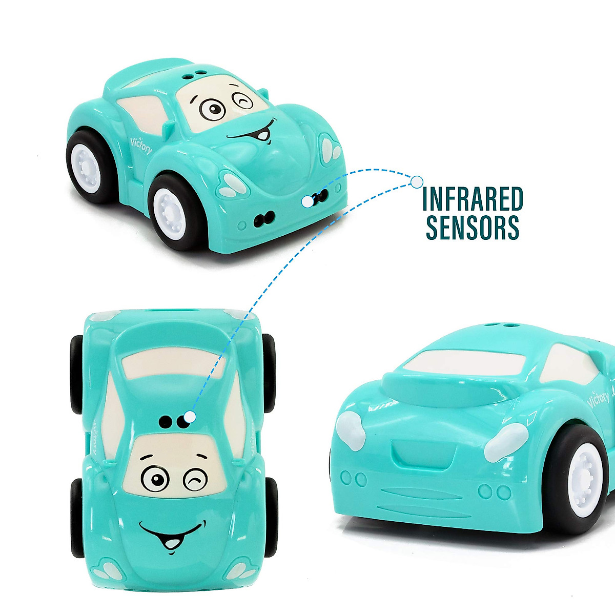 Pidoko Kids Cartoon Toy Car for Toddlers - Hand Gesture Follow or Chase - Fun Gifts for Boys and Girls 2 Year Old and Up