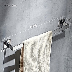 OMOONS Single Towel Bar,Sus Kitchentowel Bars,Storage Organizer Hanger Wall Mount,Mirror Polishing Finish/40Cm