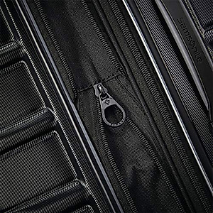 Samsonite Omni 2 Hardside Expandable Luggage with Spinner Wheels, Checked-Medium 24-Inch, Midnight Black