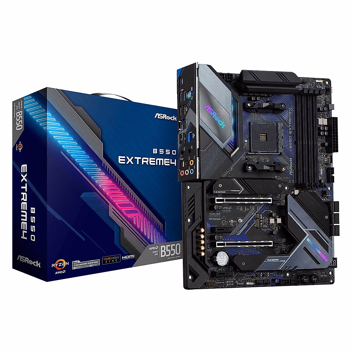 ASRock B550 EXTREME4 Supports 3rd Gen AMD AM4 Ryzen™ / Future AMD Ryzen™ Processors Motherboard