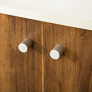 PawHut Cat Litter Box Enclosure Hidden Cat Furniture Cabinet Indoor, End Table with Adjustable Shelf Magnetic Door, White