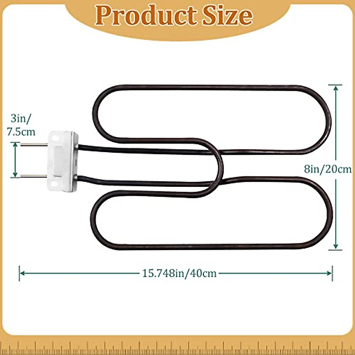 Sienson BBQ Grill Heating Element Replacement Part for Weber 80342, 80343, 65620, Q140, Q1400 Grills,Electric Smoker and Grill Heating Element,120 Volts 1500 Watts Heating Element Replacement Part