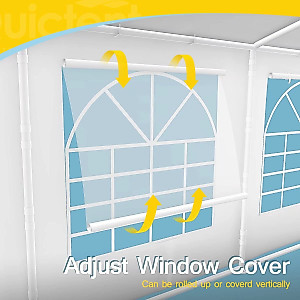 Quictent 16x32 Party Tent Heavy Duty Large Outdoor Gazebo White Canopy Commercial Shelter Wedding Events Tent (White)