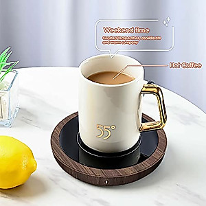Mug Warmer, Coffee Mug Warmer for Desk, Cup Warmer with 3 Temperature Setting for Coffee, Milk, Tea, Chocolate, Beverage