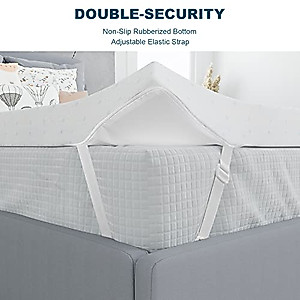 Twin XL Mattress Topper, Mattress Topper Twin Extra Long, Ferlizer 3 Inch Memory Foam Mattress Topper Twin XL for College Dorm with Removable Bamboo Cover and Straps