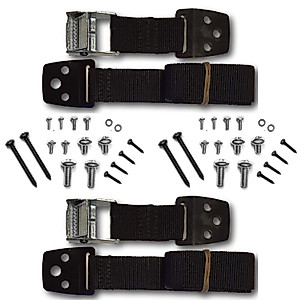 BabyKeeps Anti-Tip Straps - Anchor TV & Furniture to Baby Proof- Heavy Duty Safety Straps with Metal Plates - All Mounting Hardware Included (4 Pack)