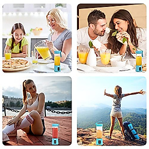 Portable Blender,Personal Size Blender Juicer Cup,Smoothies and Shakes Blender,Handheld Fruit Machine,Blender Mixer Home (blue)