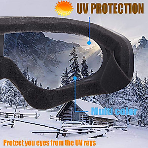 FOCUSSEXY Ski Goggles Snowboard Motocross Glasses with UV Protection Wind Resistance Goggles for Men Women