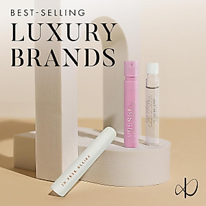 Infinite Scents Perfume Sampler Set for Women: 12 High-End Designer Perfumes + Expert Scent Guide + Deluxe Velvet Gift Pouch for Girlfriend, Wife, Mother