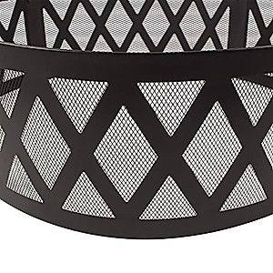 Pleasant Hearth OFW884FR Lattice fire Ring, Black