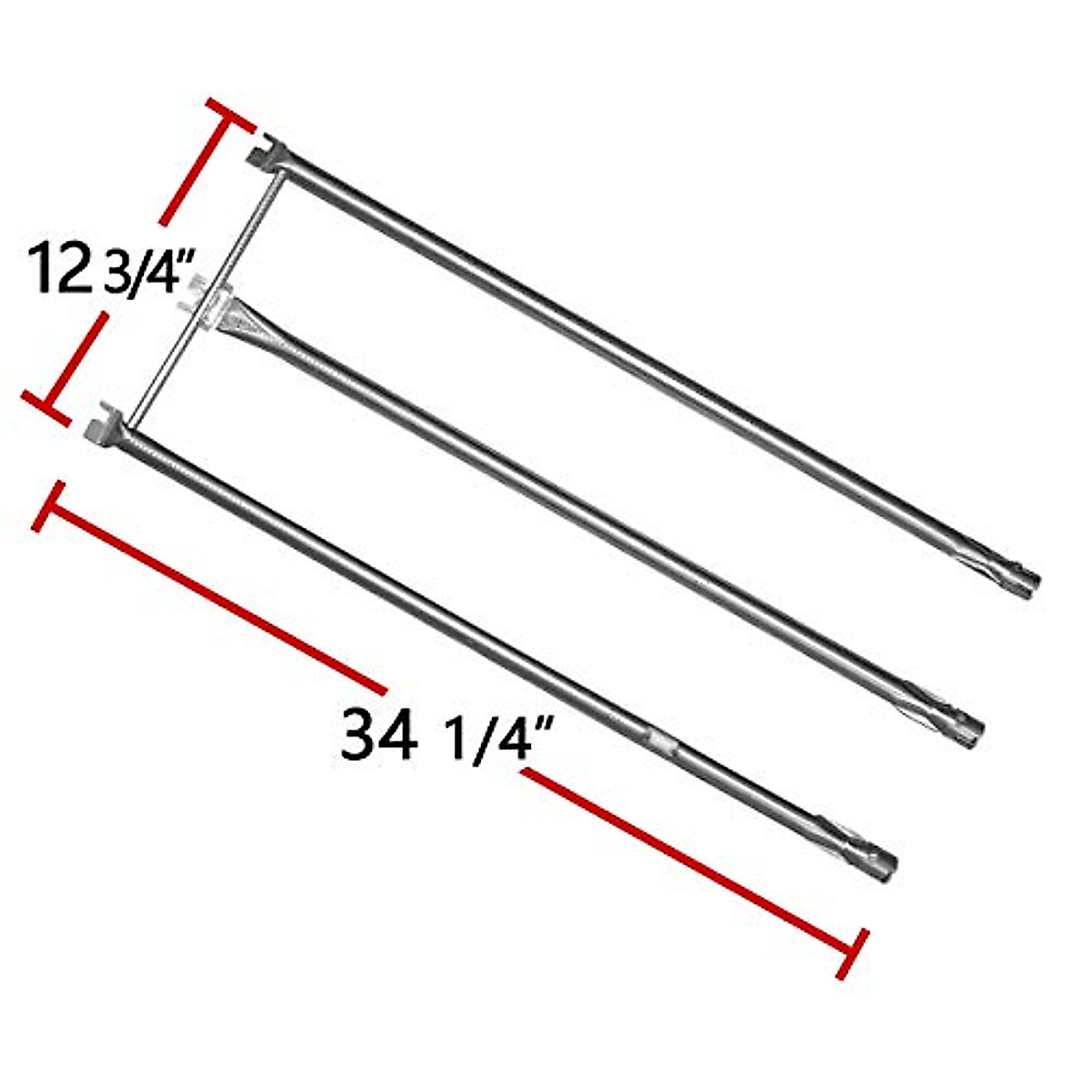 Hongso 34 1/4" Long Stainless Steel Burner Tube Set Replacement for Weber Genesis 300 Series E-310 E-320 EP-310 EP-320 S-310 S-320 Gas Grills (with Side Control Panel Only), 67722 SBG722