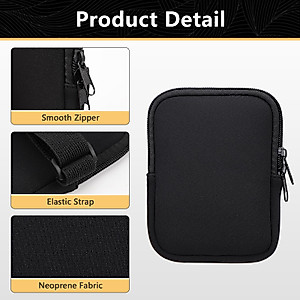 YR Water Bottle Pouch for Stanley Quencher Adventure 40oz & 30oz Tumbler, Gym Water Bottle Pouch for Stanley Cup 40oz with Handle, Black Polyester, Nylon