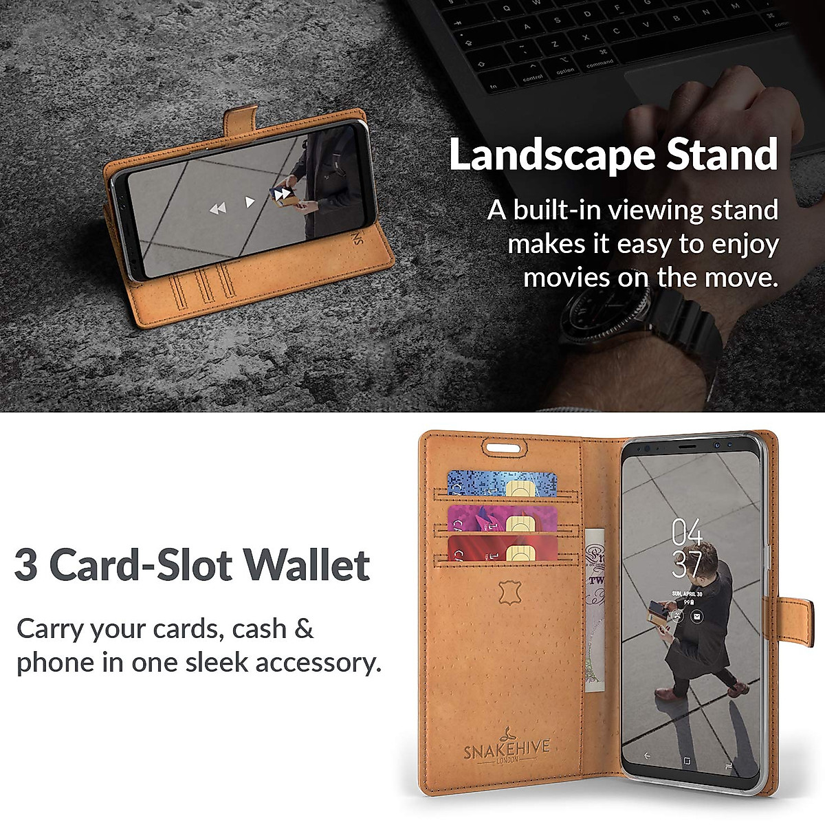 Snakehive Vintage Wallet for Apple iPhone 7 Plus || Real Leather Wallet Phone Case || Genuine Leather with Viewing Stand & 3 Card Holder || Flip Folio Cover with Card Slot (Plum)