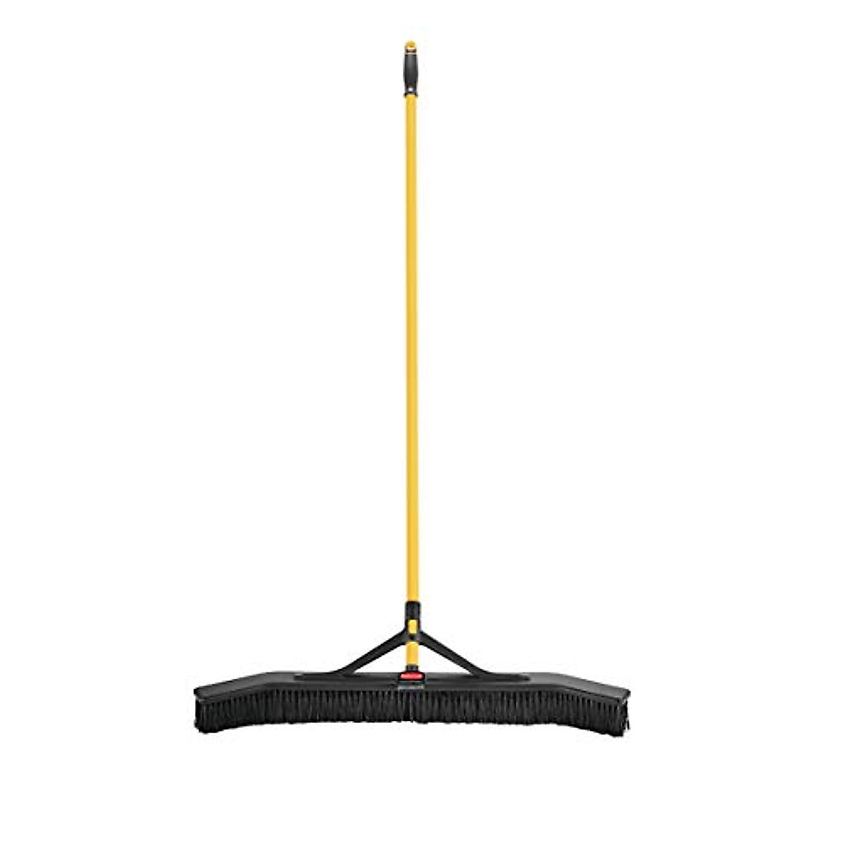 Rubbermaid Commercial Products Maximizer Push-to-Center Broom with Fine Bristle, 36" Wide, Black (2018730)