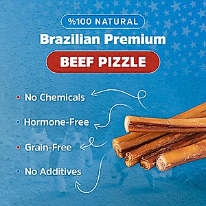 Stark Sticks 6'' Natural Bully Sticks for Small, Medium, Large Dogs - 100% Grass-Fed Beef, Chews Sticks for Dogs, Treats, Long Lasting - Fully Digestible,(Standard 5 Count)