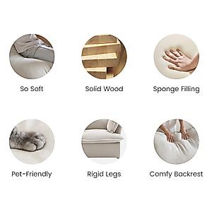 Cloud Modular Sectional Sofa,165.2" Down Filled Comfort U Shaped Sofa Couch for Living Room,Minimalist Wide Deep Seat Convertible Couches(4 Seater and 2 Ottoman,Beige)