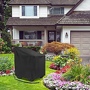 Garden Hose Reel Cart Cover, Hohong Outdoor Hose Cart Covers for Hose Reel Cart All Season Protection Waterproof Sun-Proof Dustproof - 37.8"L x23.6"Wx 36"H