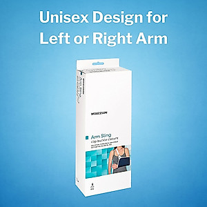 McKesson Extra-Small Arm Sling For Injured Shoulder or Wrist, Adjustable Strap to Immobilize Injury, Unisex Design for Left and Right Arm, 5.25" x 12.5", 6 Count