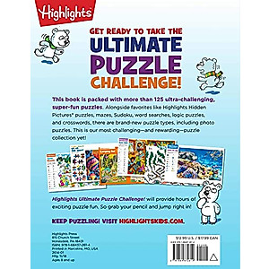 Ultimate Puzzle Challenge!: 125+ Brain Puzzles for Kids, Hidden Pictures, Mazes, Sudoku, Word Searches, Logic Puzzles and More, Kids Activity Book for Super Solvers (Highlights Jumbo Books & Pads)