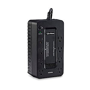 CyberPower ST425 Standby UPS System, 425VA/260W, 8 Outlets, Compact, Black