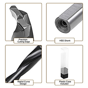 uxcell Brad Point Drill Bits for Wood 9.5mm x 70mm Forward Turning HSS for Woodworking Carpentry Drilling Tool