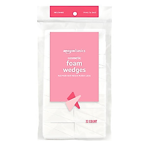 Amazon Basics Cosmetic Rectangular Foam Wedges, 192 Count (6 Packs of 32), White (Previously Solimo)